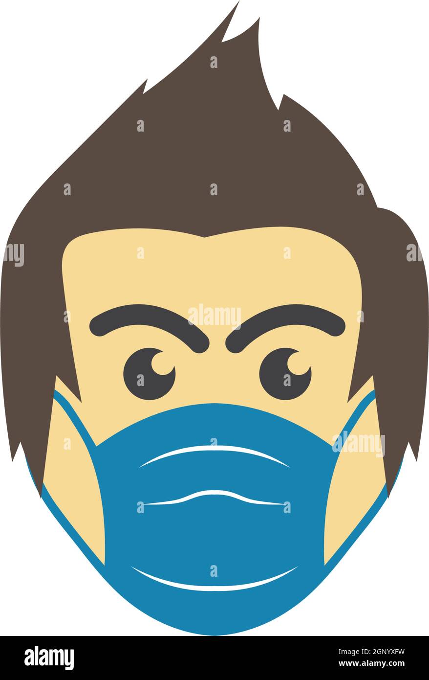 face man using pollution mask vector Stock Vector Image & Art - Alamy