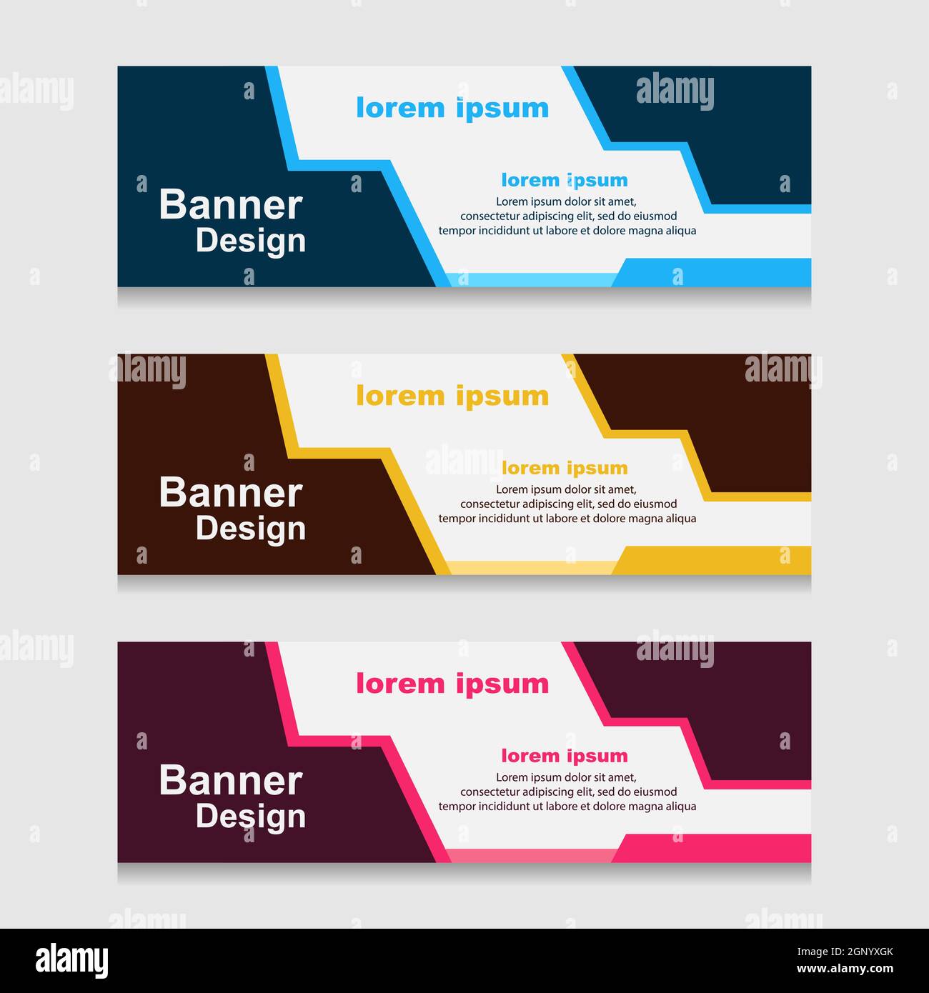 Set of Design Print Banner or Web Template. can be Used for Workflow ...
