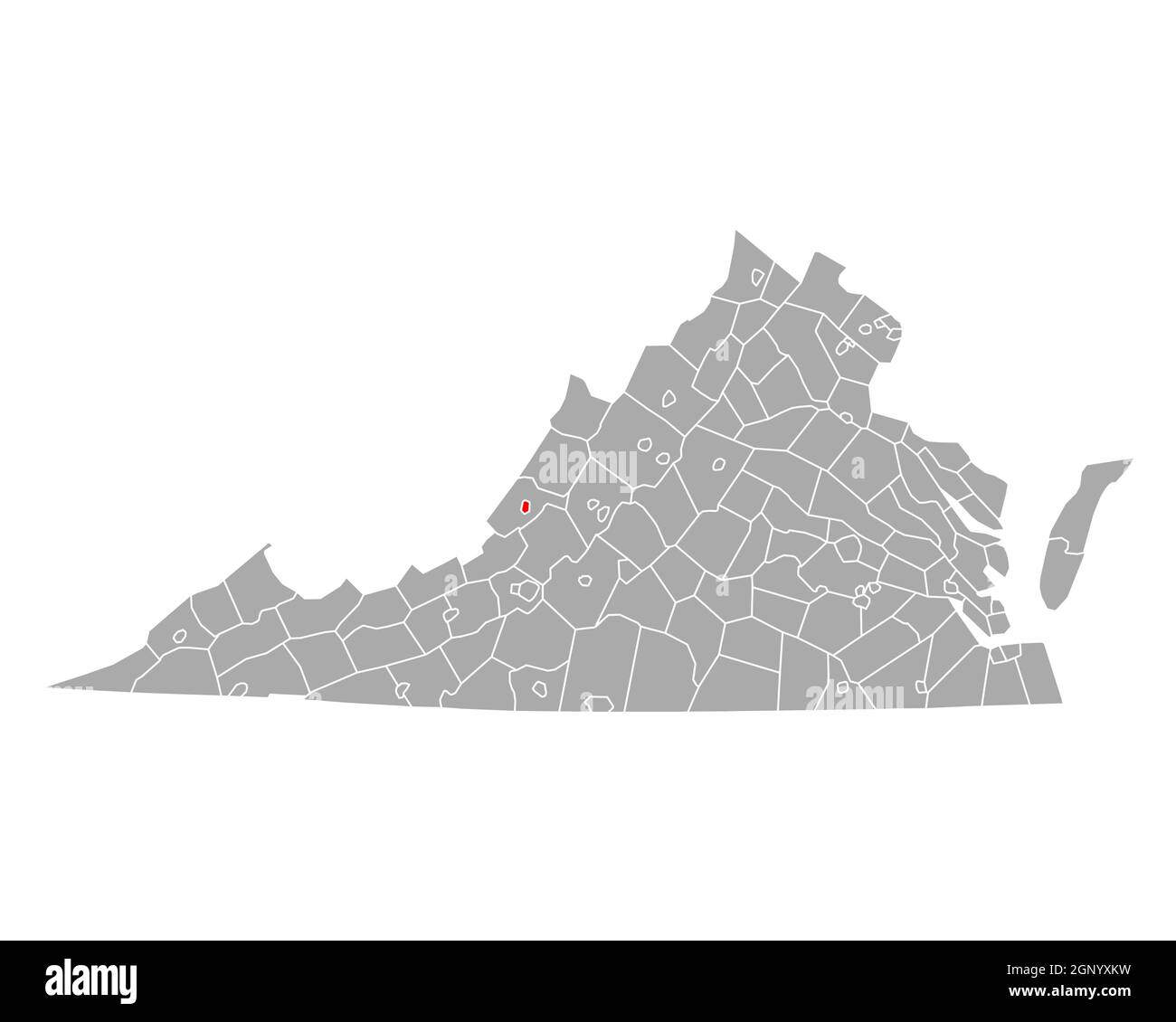 Map of Covington in Virginia Stock Photo - Alamy