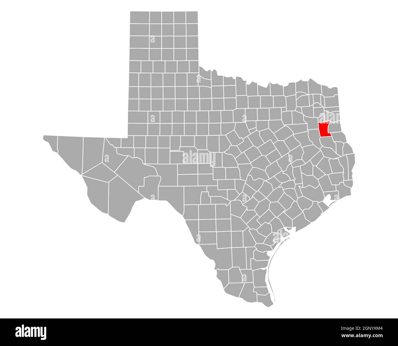 Map of Rusk in Texas Stock Photo - Alamy
