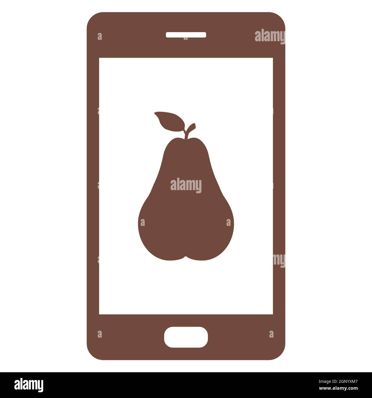 Pear and smartphone Stock Photo - Alamy