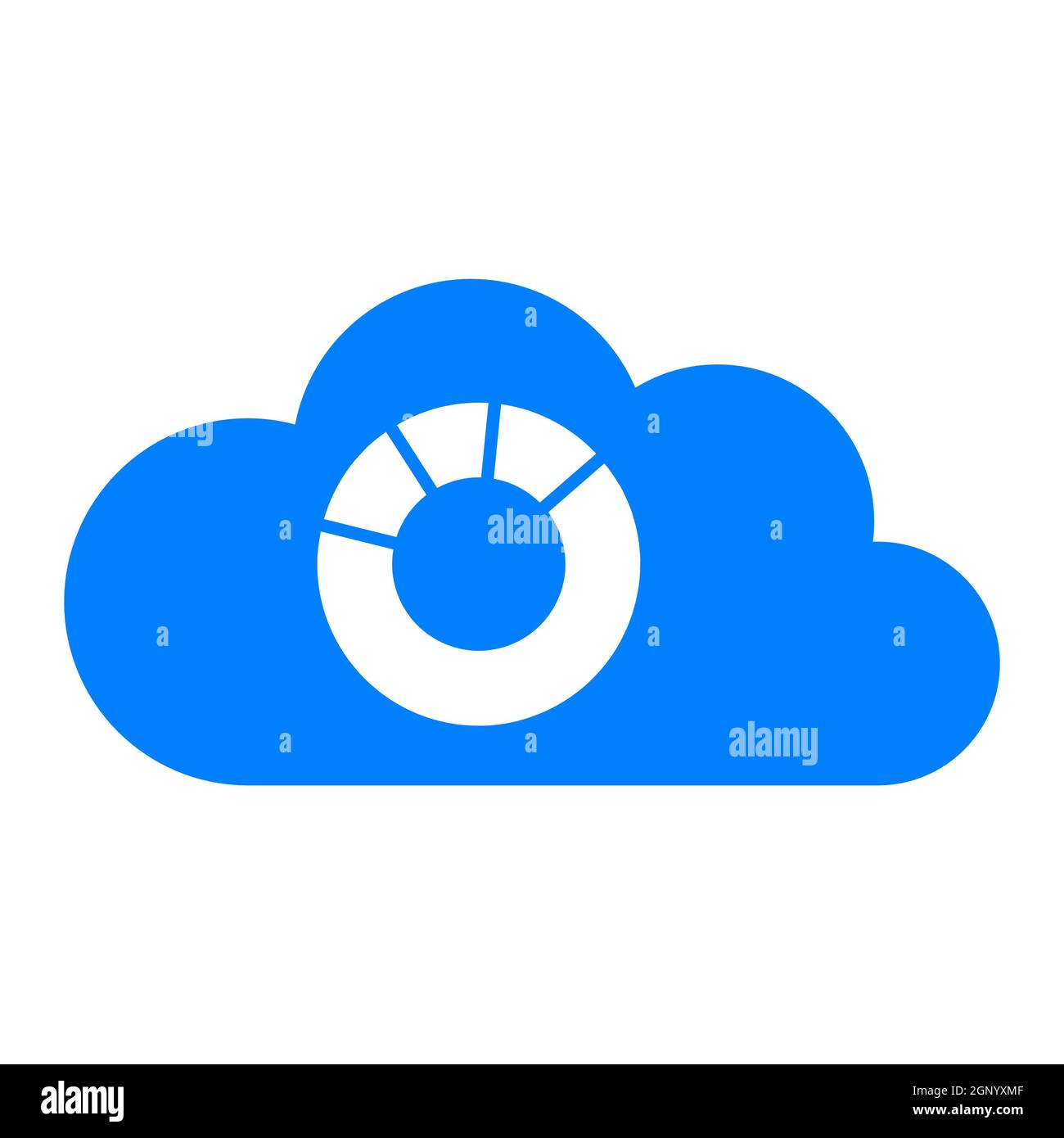 Pie chart and cloud Stock Photo - Alamy