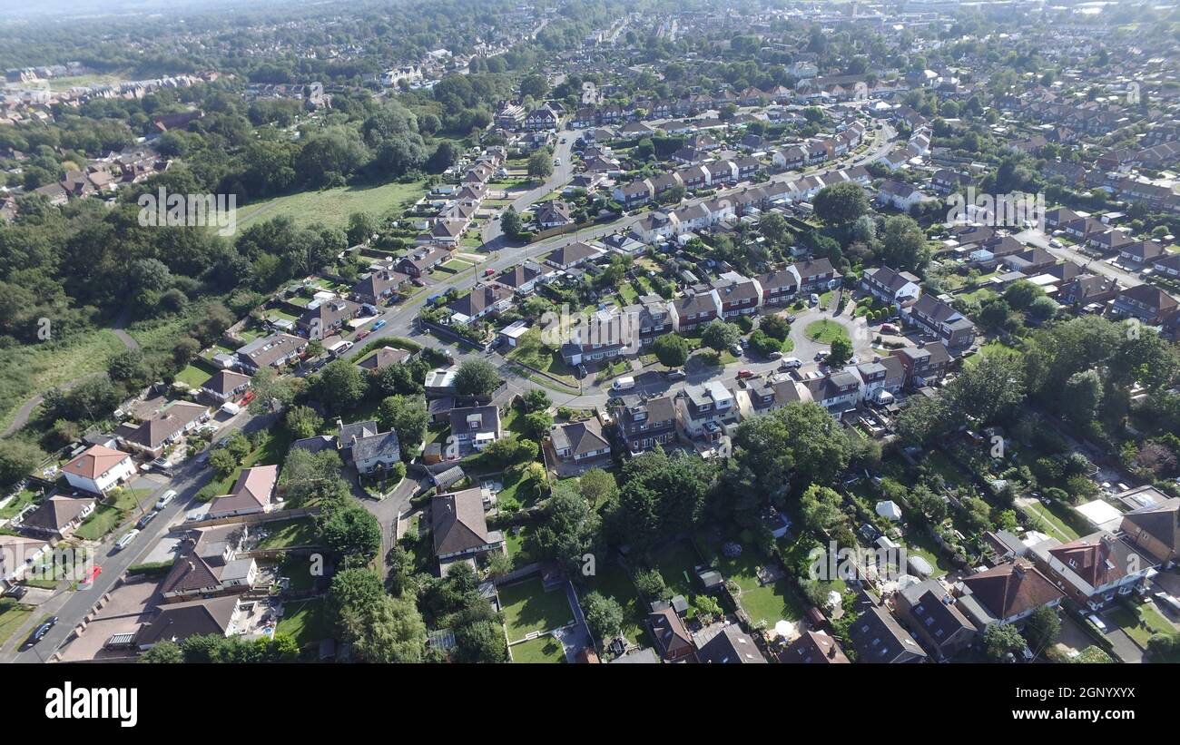 Aerial view of Woodingdean East Sussex Stock Photo - Alamy