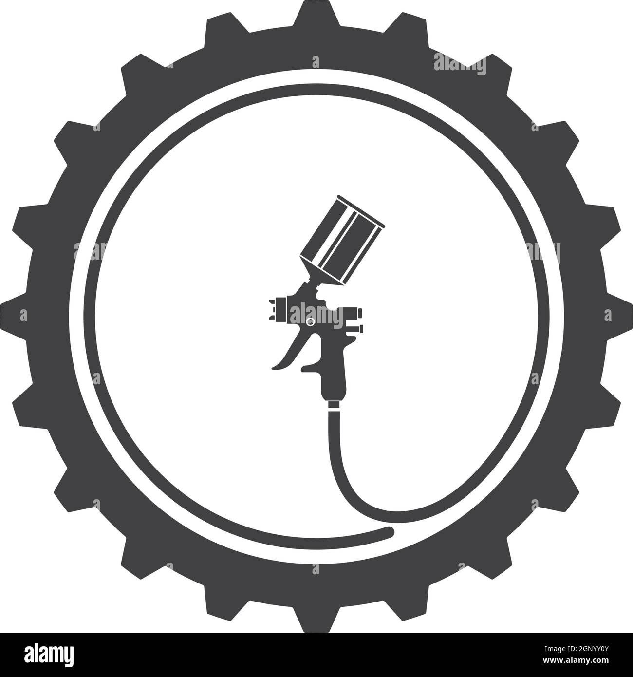 Black and white abstract gear Stock Vector Images - Alamy