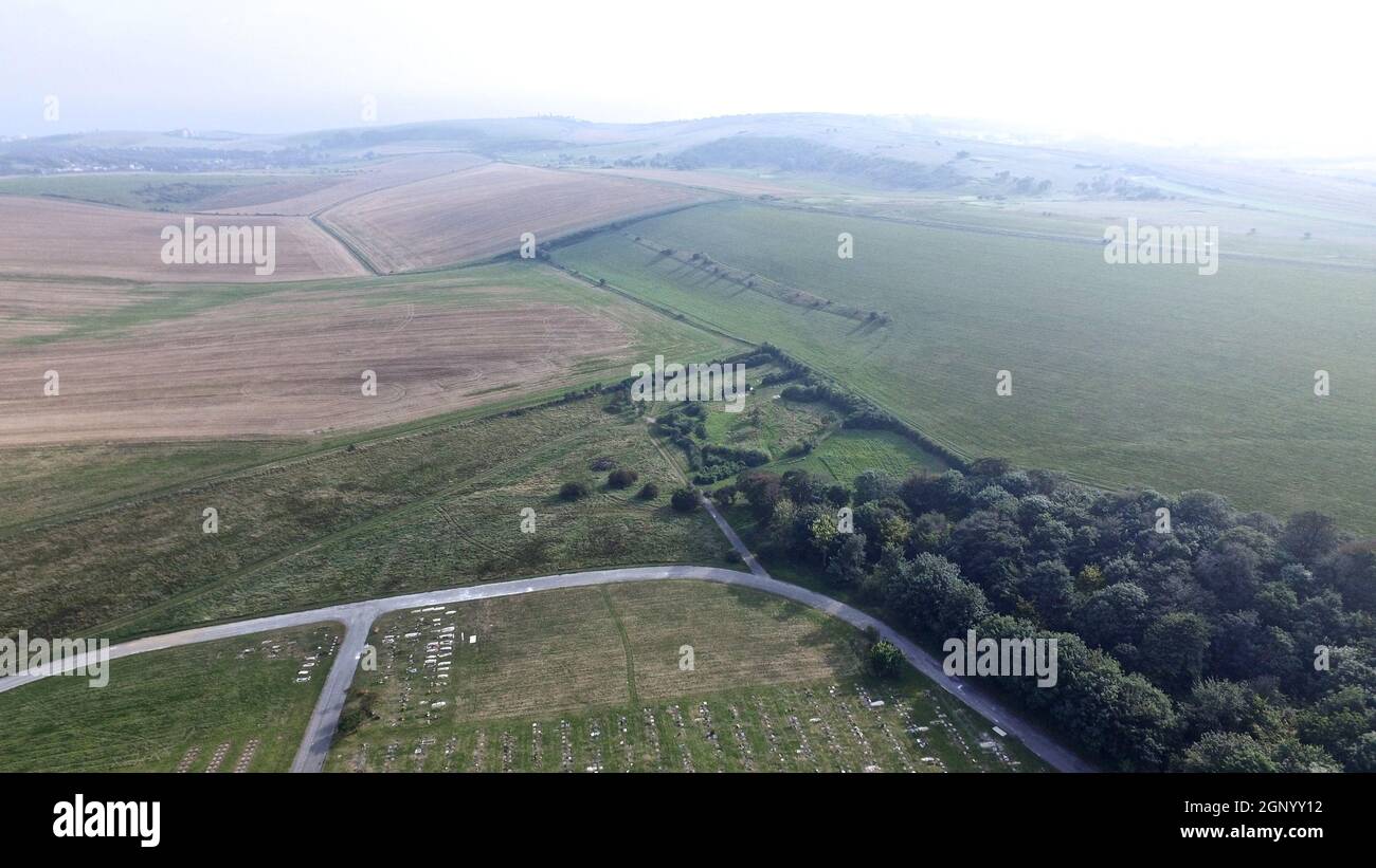 Aerial view of Woodingdean East Sussex Stock Photo - Alamy