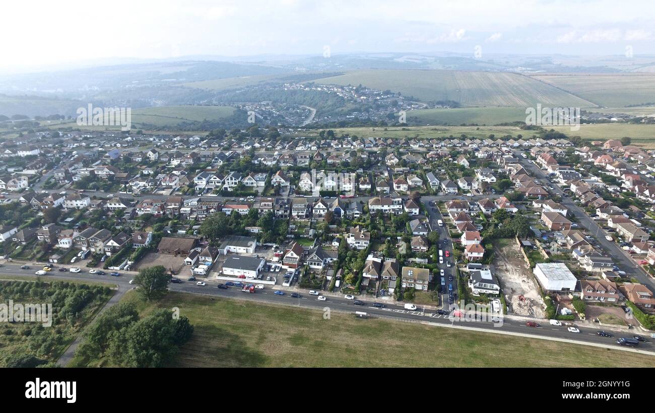Aerial view of Woodingdean East Sussex Stock Photo - Alamy