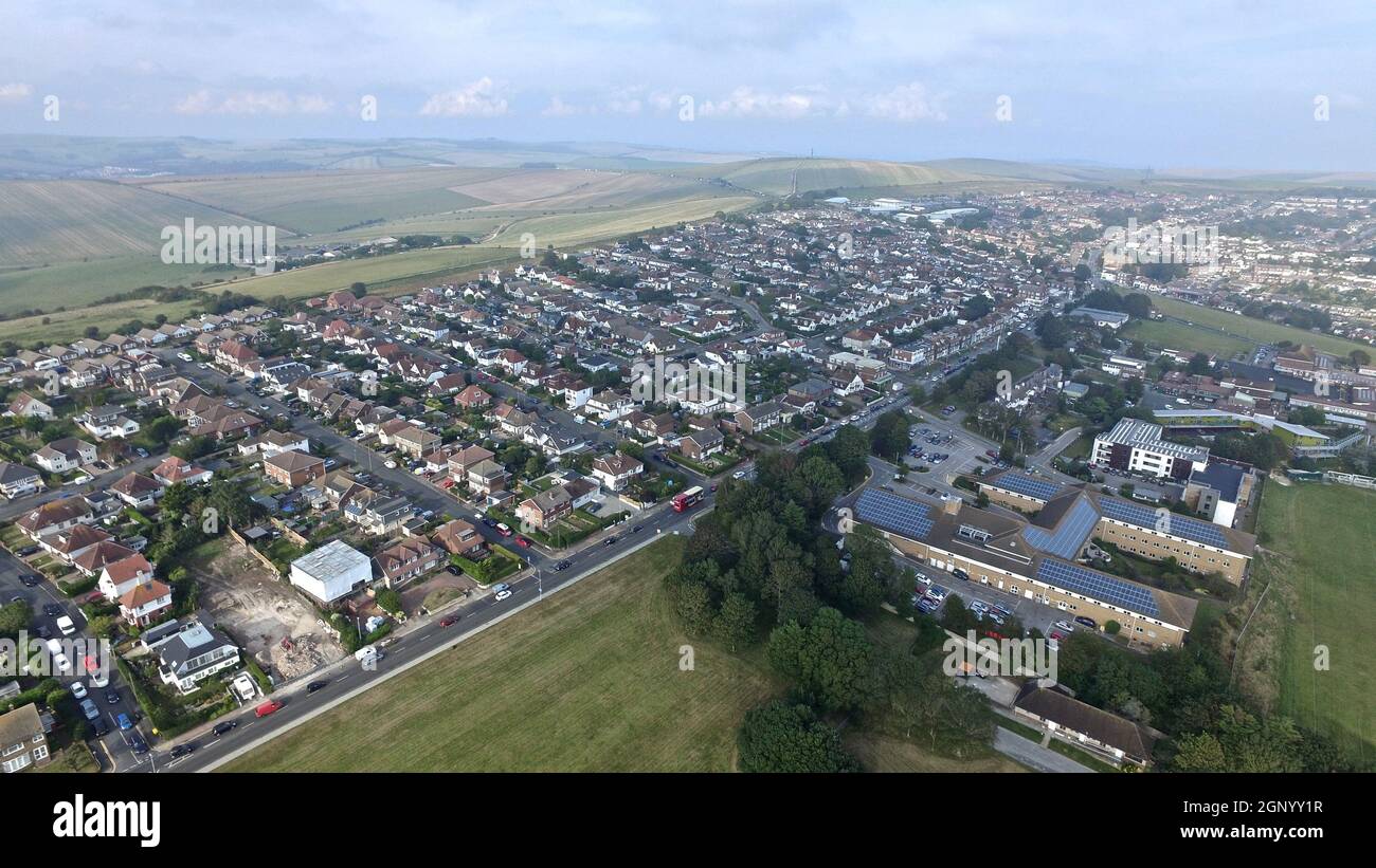 Aerial view of Woodingdean East Sussex Stock Photo - Alamy