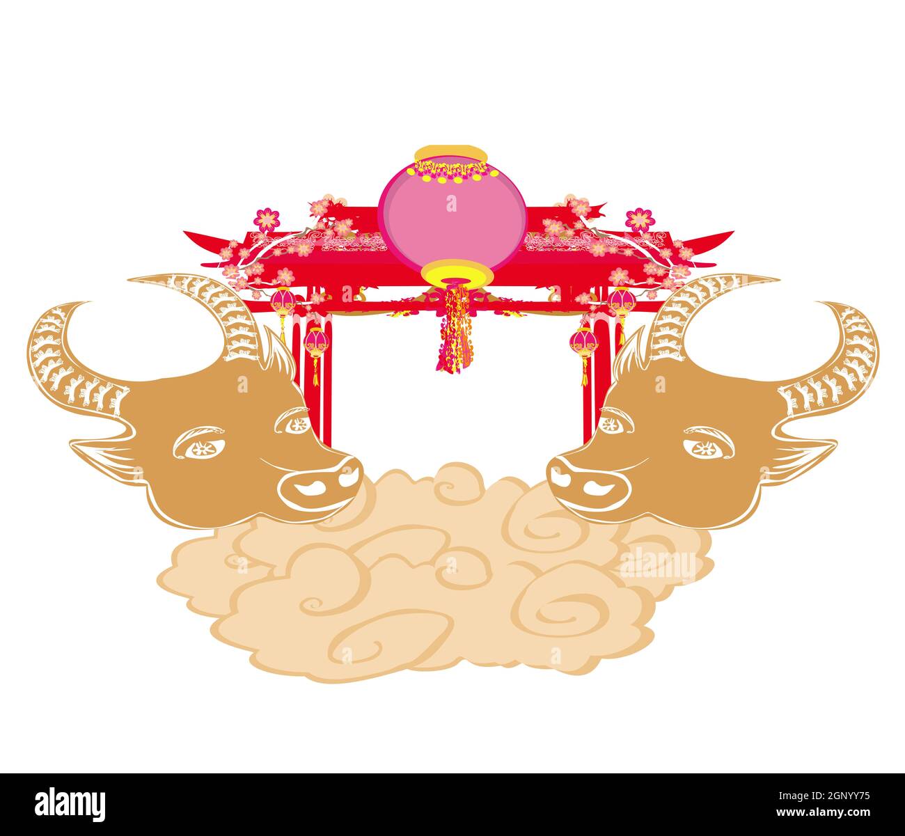Chinese new year 2021 year of the ox Stock Photo - Alamy