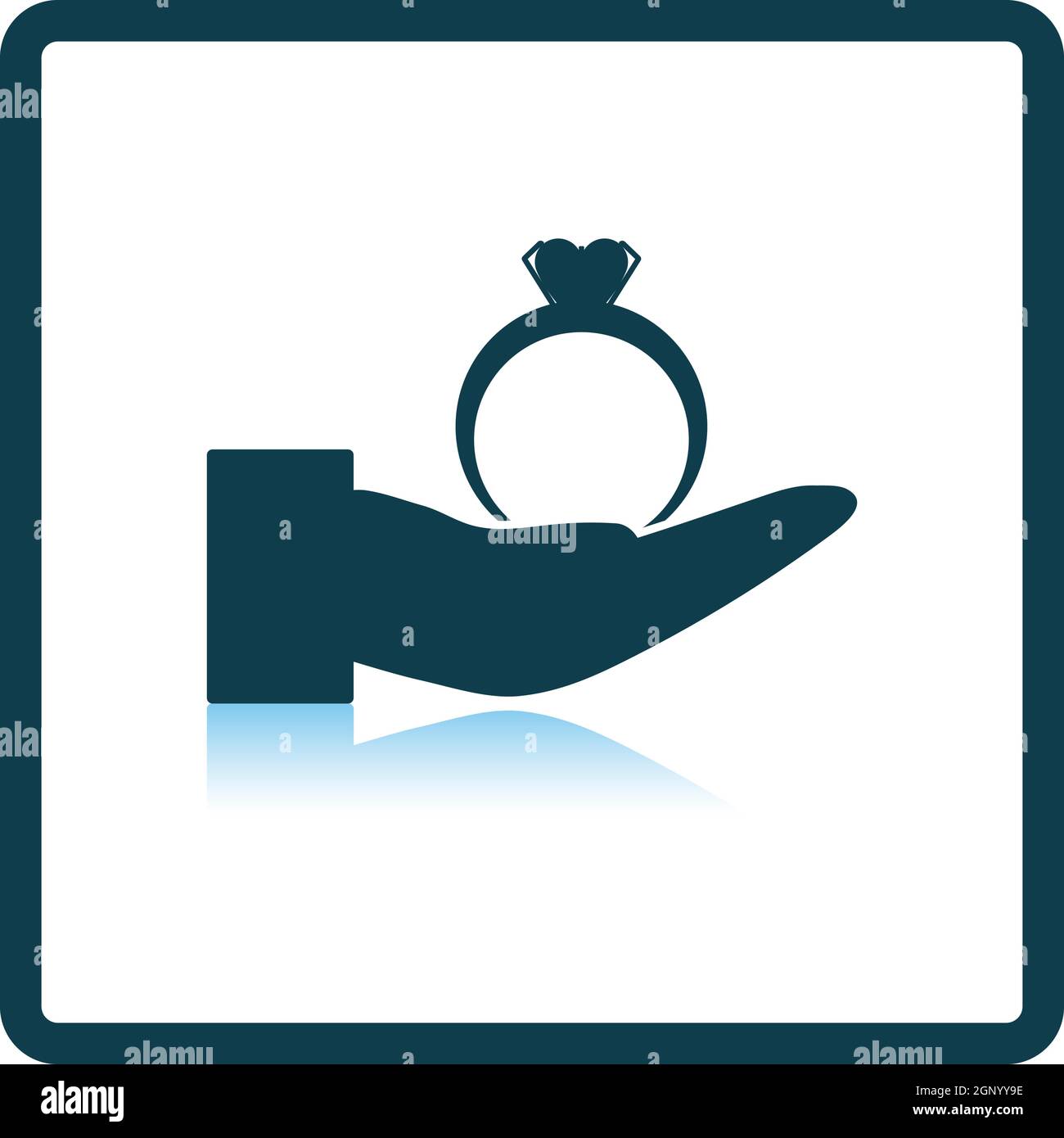 Hand Present Heart Ring Icon Stock Vector Image & Art - Alamy