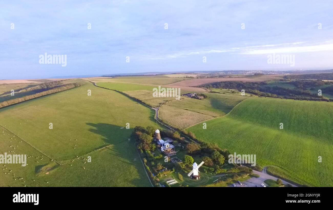 Aerial view of main road into Falmer in east sussex, UK Stock Photo - Alamy