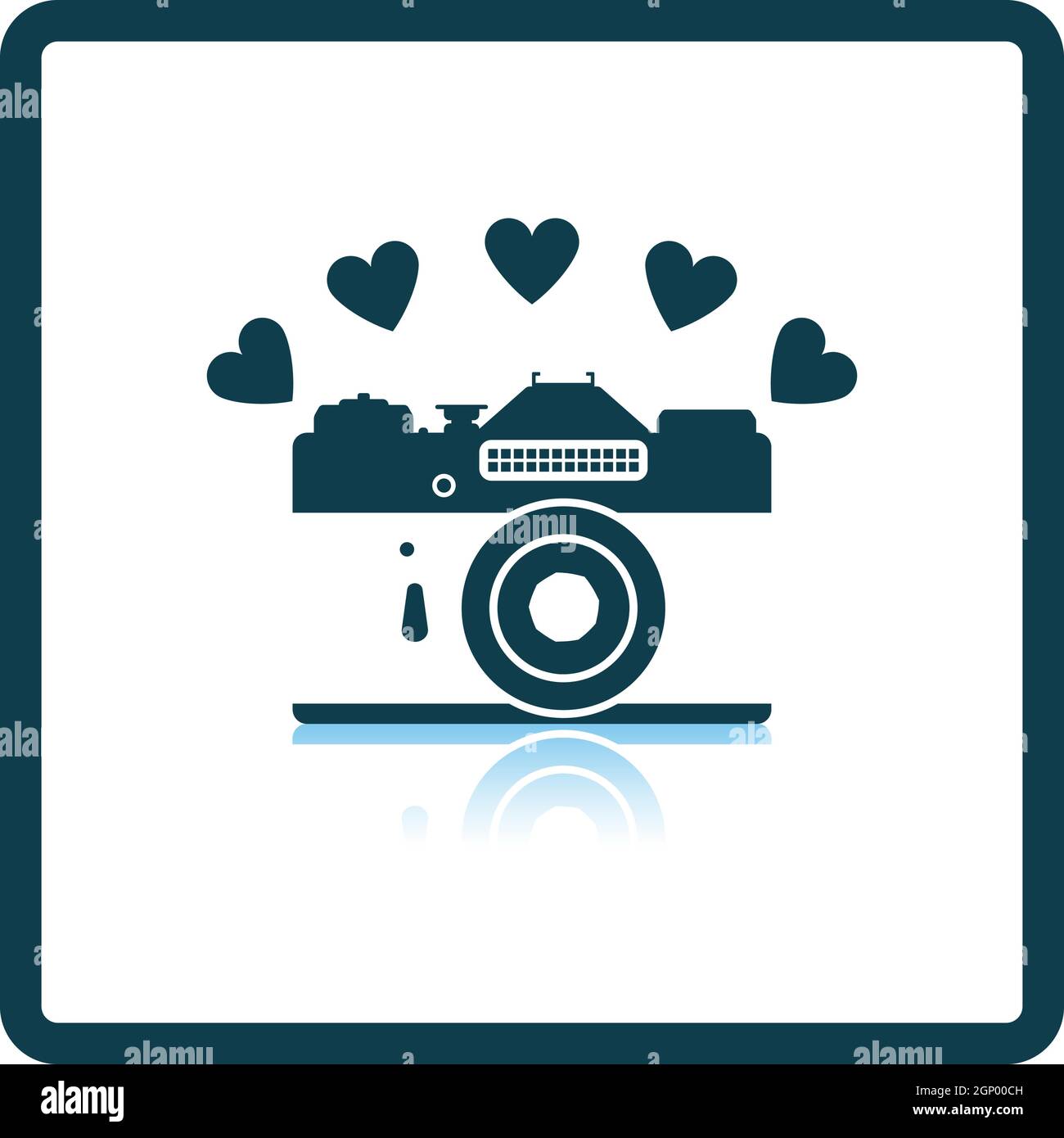 Camera With Hearts Icon Stock Vector Image & Art - Alamy