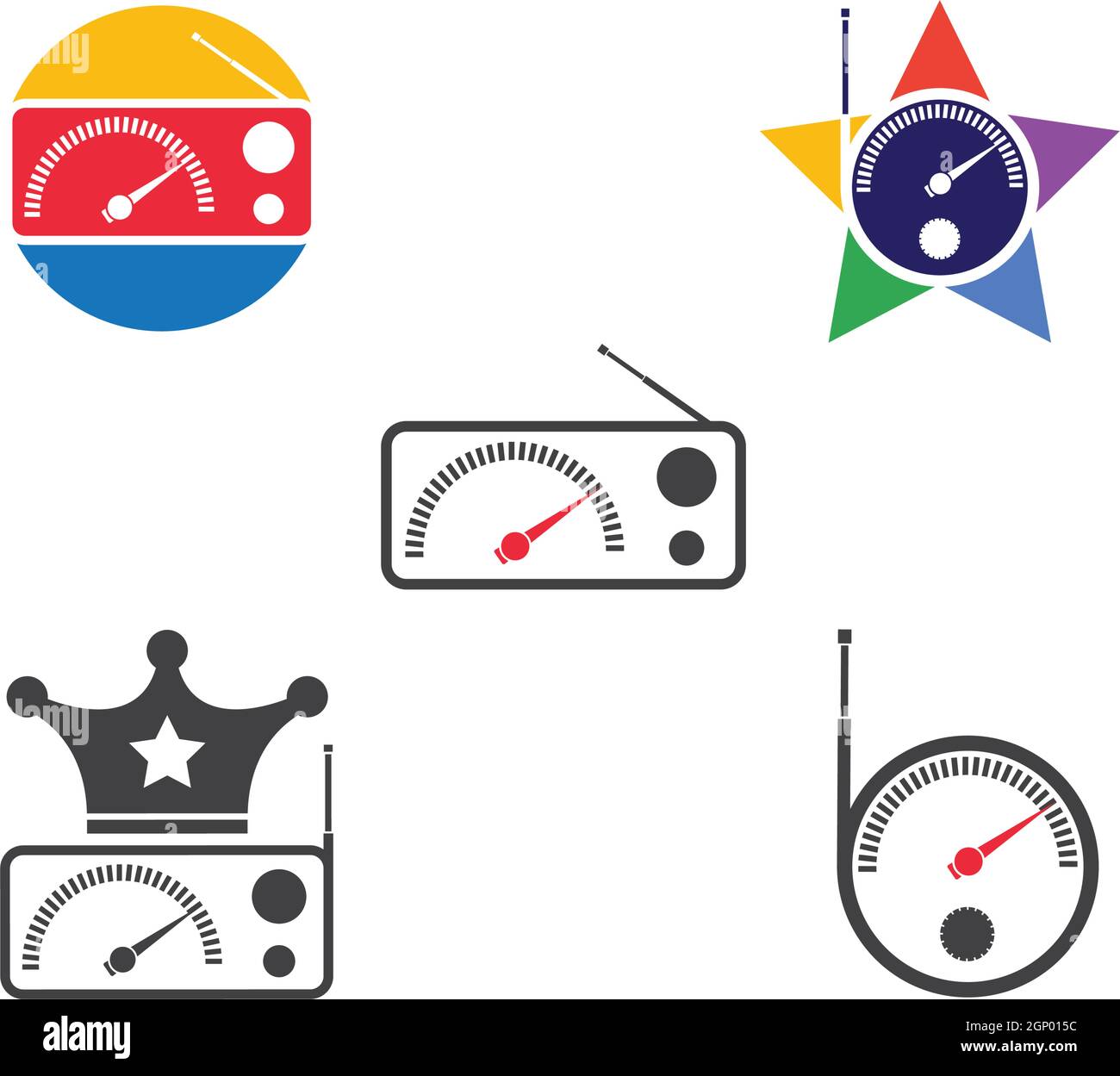 on air radio broadcast logo icon vector illustration Stock Vector Image ...