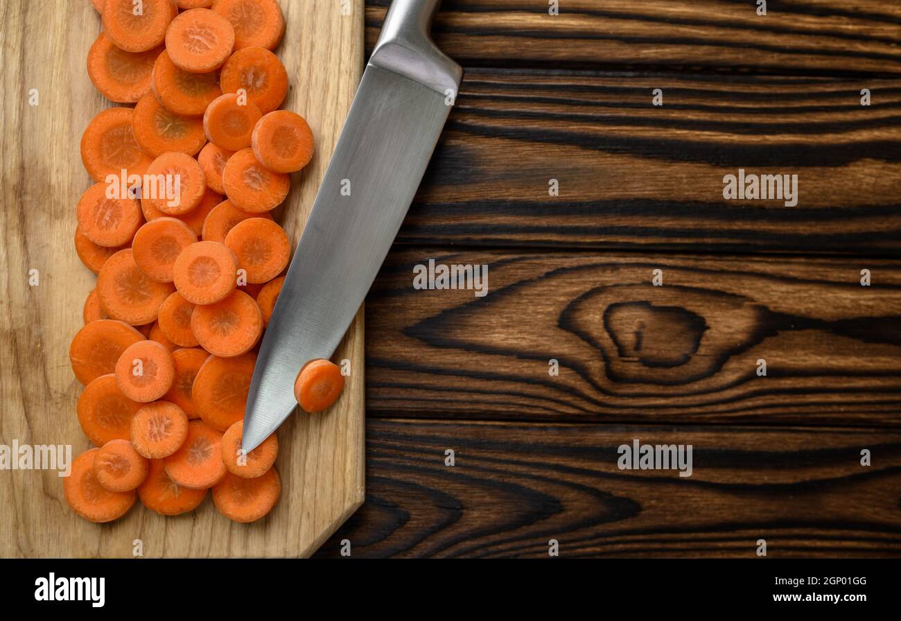 Fresh cutted carrot knife hi-res stock photography and images - Alamy