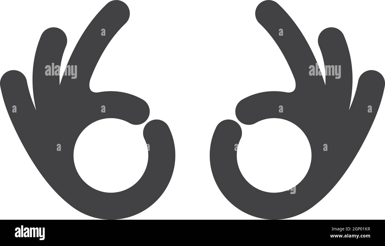 Ok hand gesture Stock Vector Images - Alamy