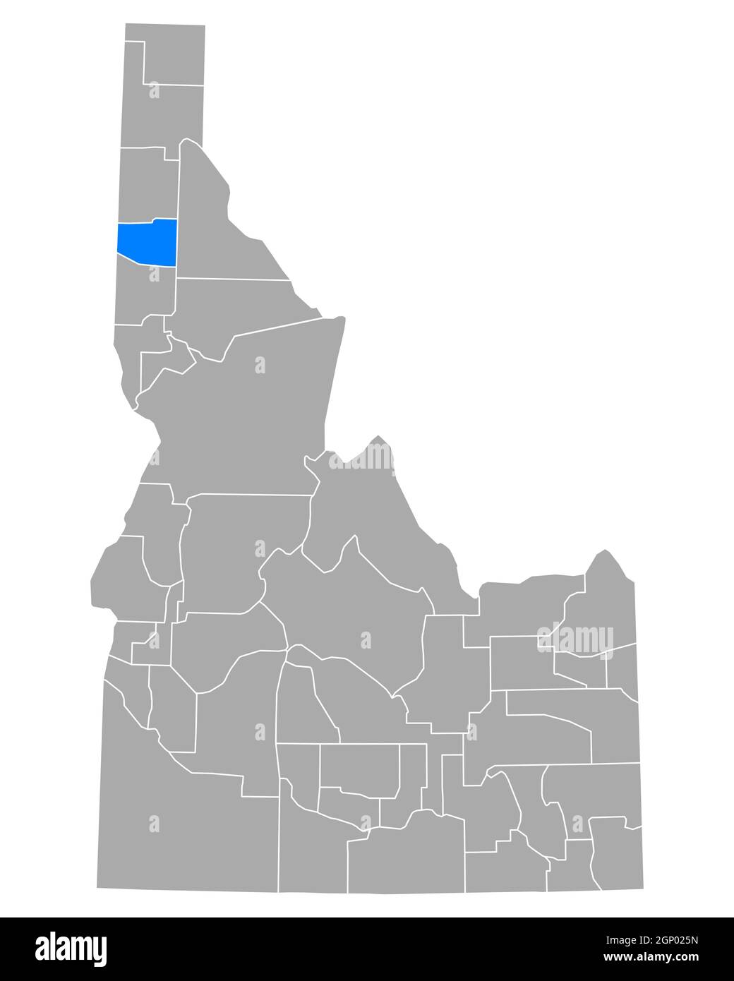 Map of Benewah in Idaho Stock Photo - Alamy