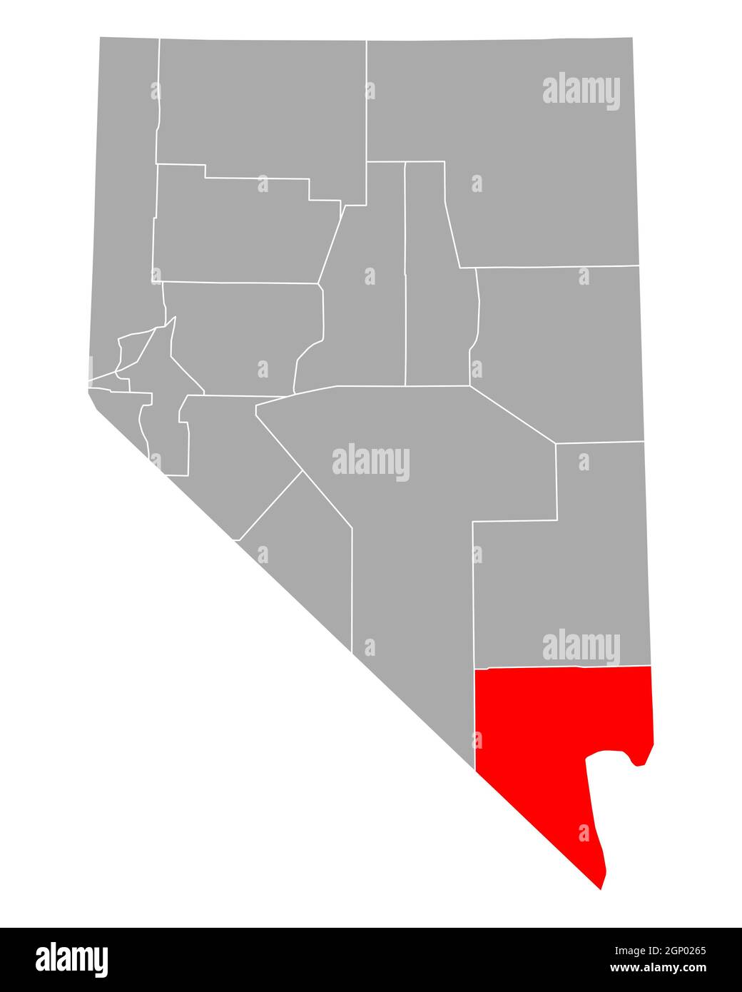 Clark county map Cut Out Stock Images & Pictures - Alamy