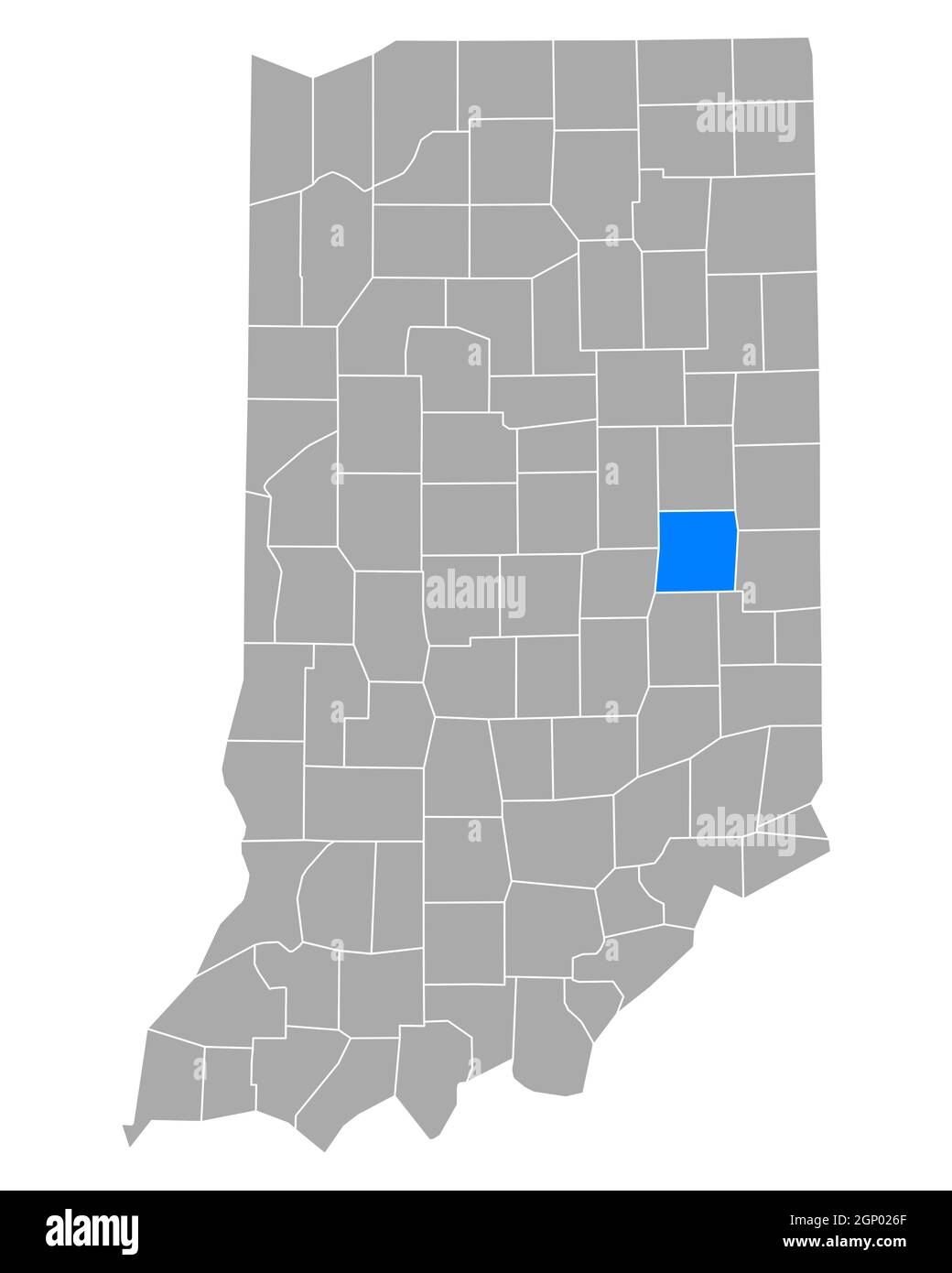 Map of Henry in Indiana Stock Photo - Alamy
