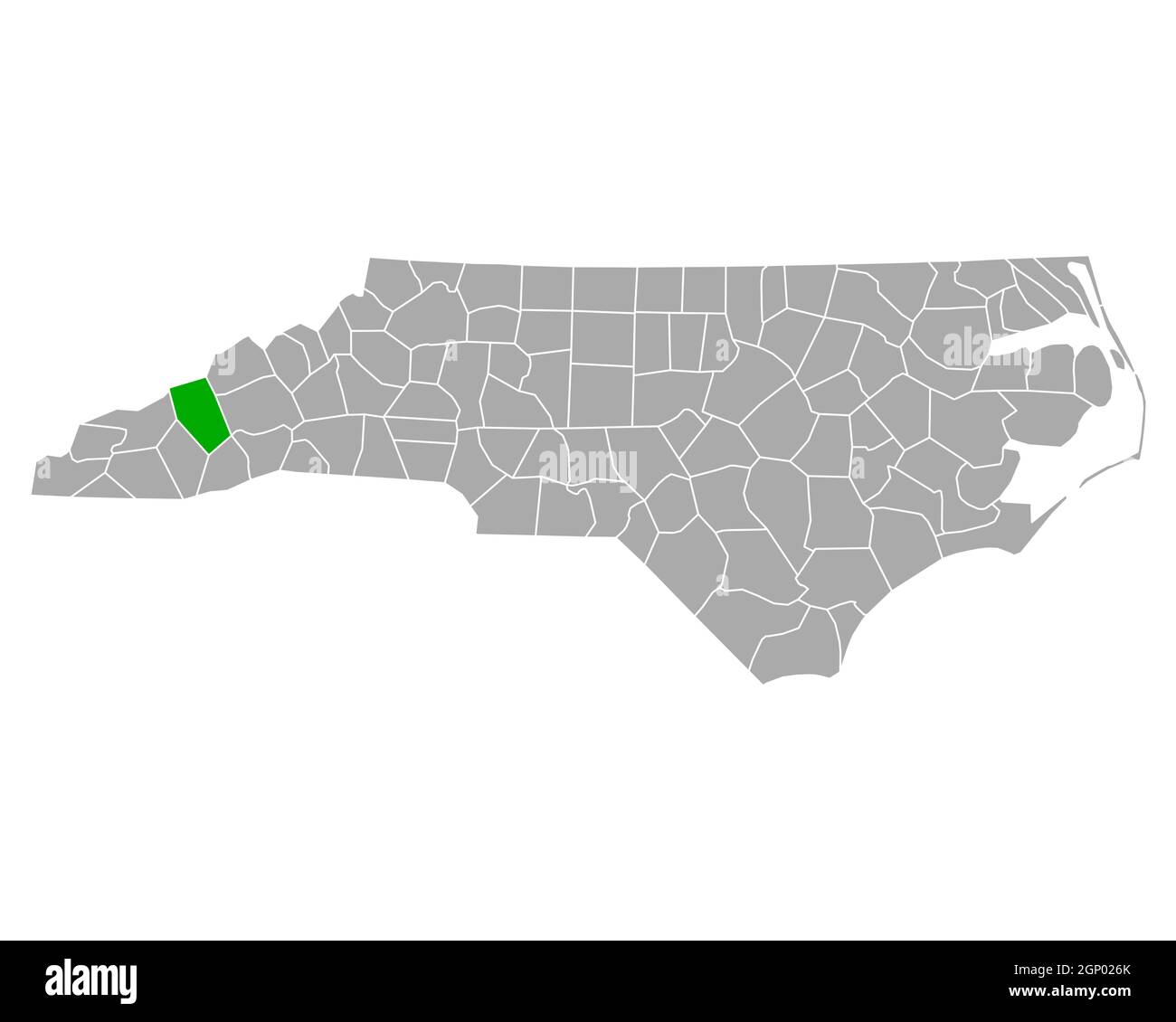 Haywood county map hi-res stock photography and images - Alamy