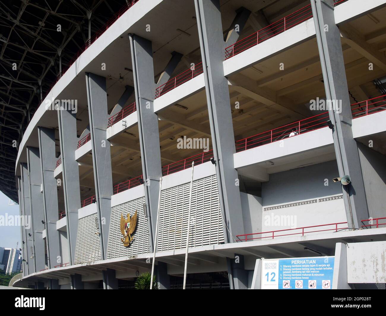 view of the Gelora Bung Karno main stadium, Jakarta from one angle ...