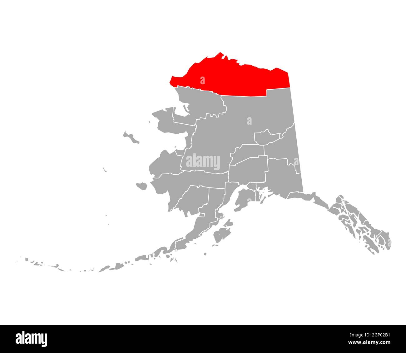 Map of North Slope in Alaska Stock Photo - Alamy