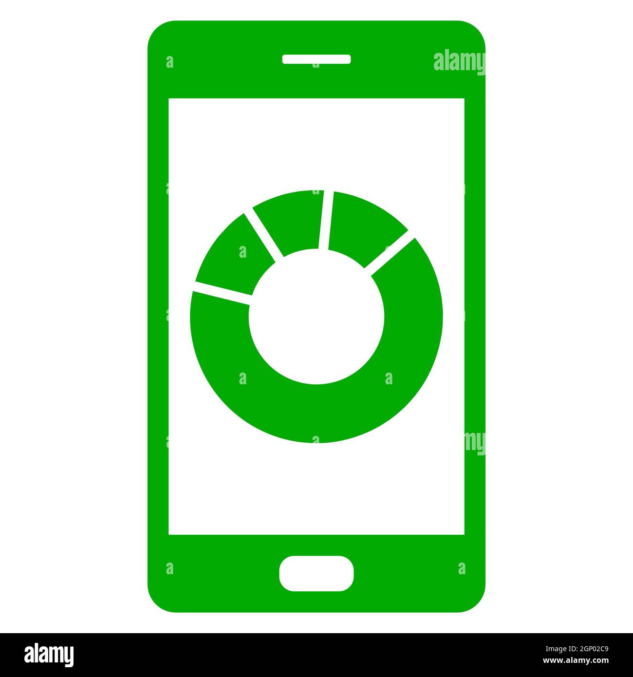 Pie chart and smartphone Stock Photo - Alamy