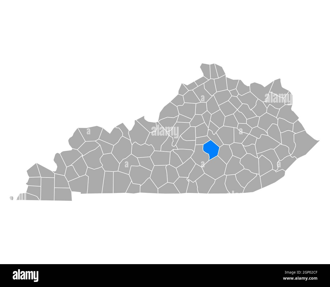 Map of Lincoln in Kentucky Stock Photo - Alamy