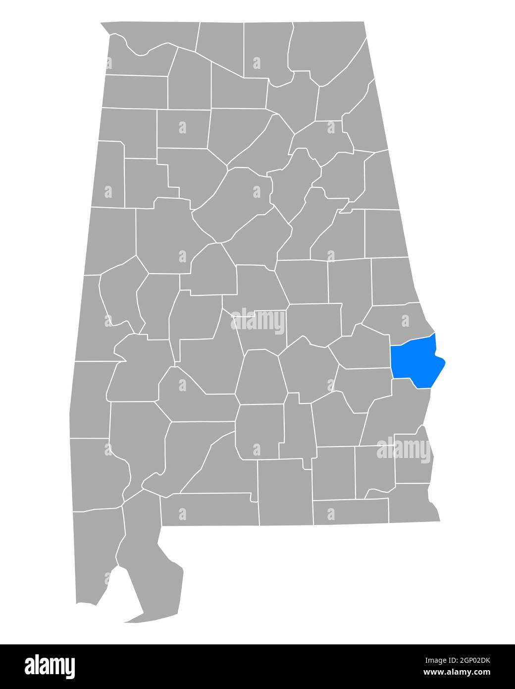Map of Russell in Alabama Stock Photo - Alamy
