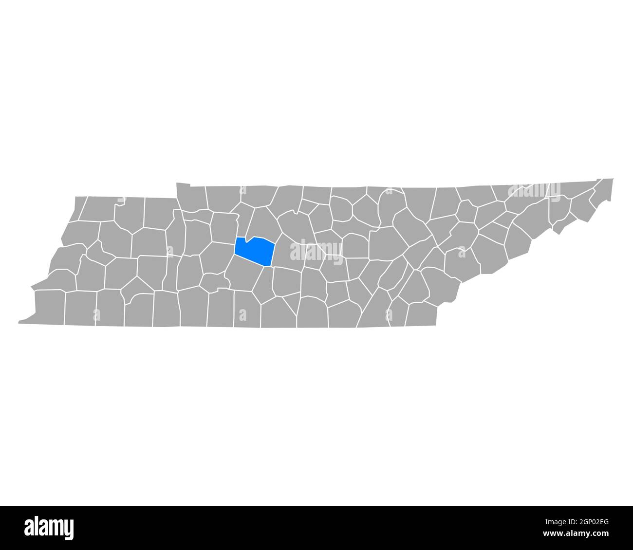Map of Williamson in Tennessee Stock Photo - Alamy