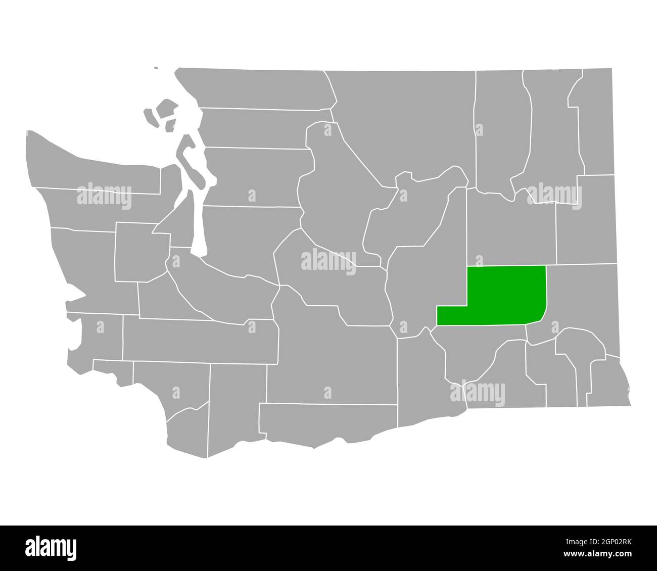 Map of Adams in Washington Stock Photo - Alamy