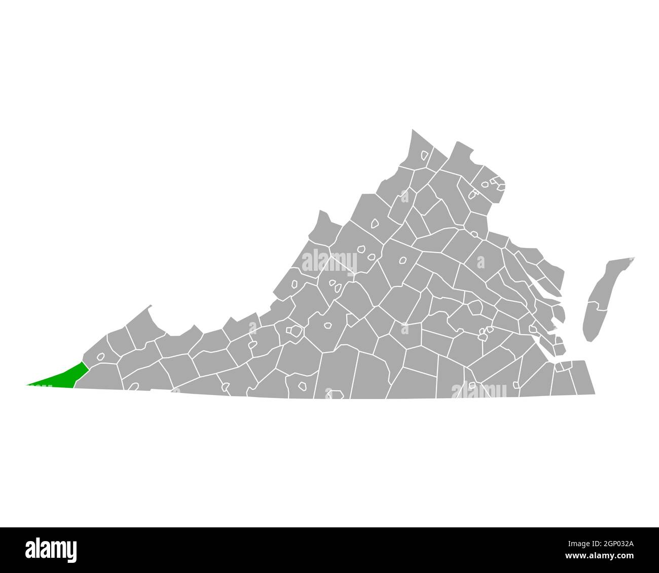 Map of Lee in Virginia Stock Photo - Alamy