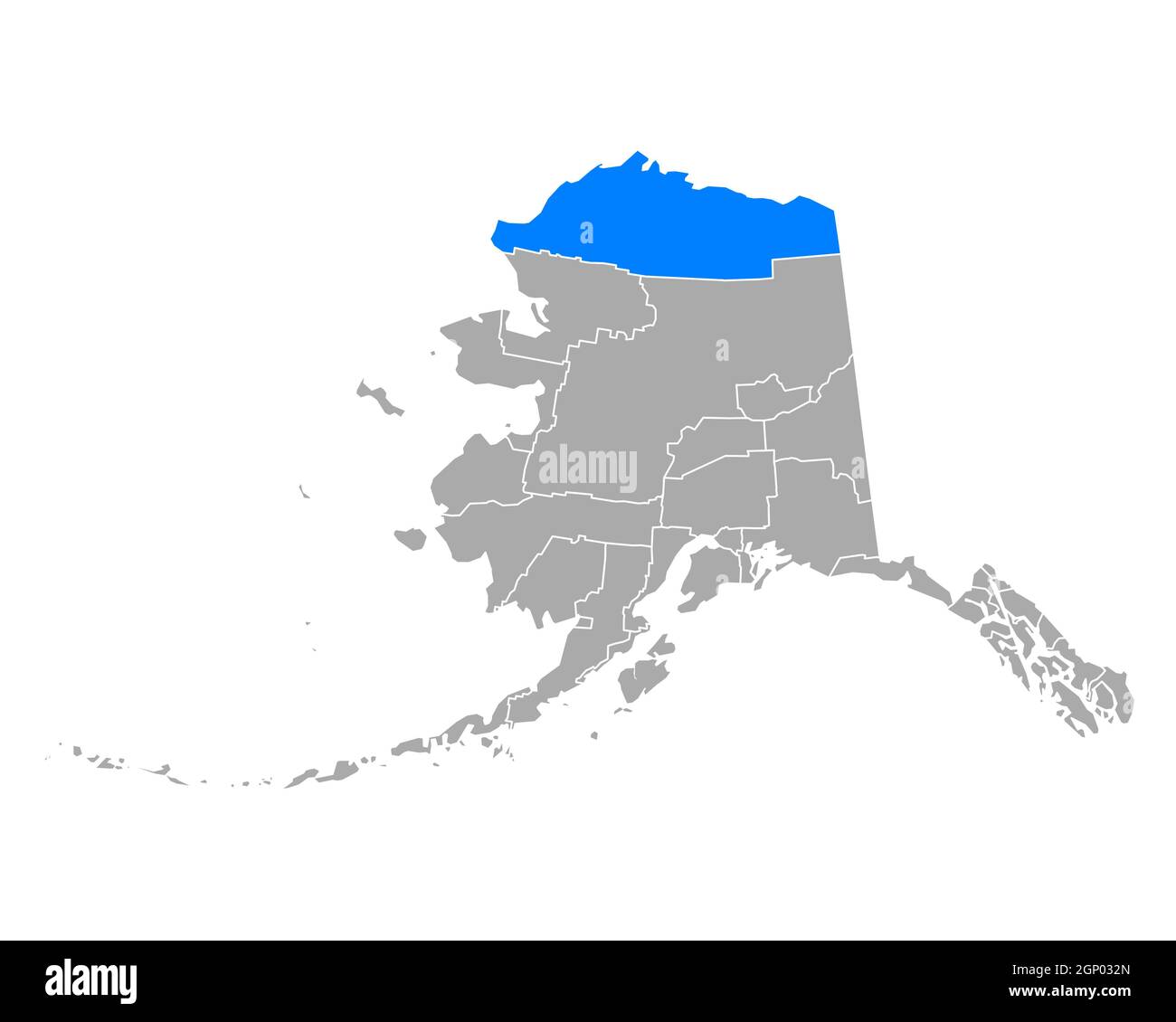 Map of North Slope in Alaska Stock Photo - Alamy