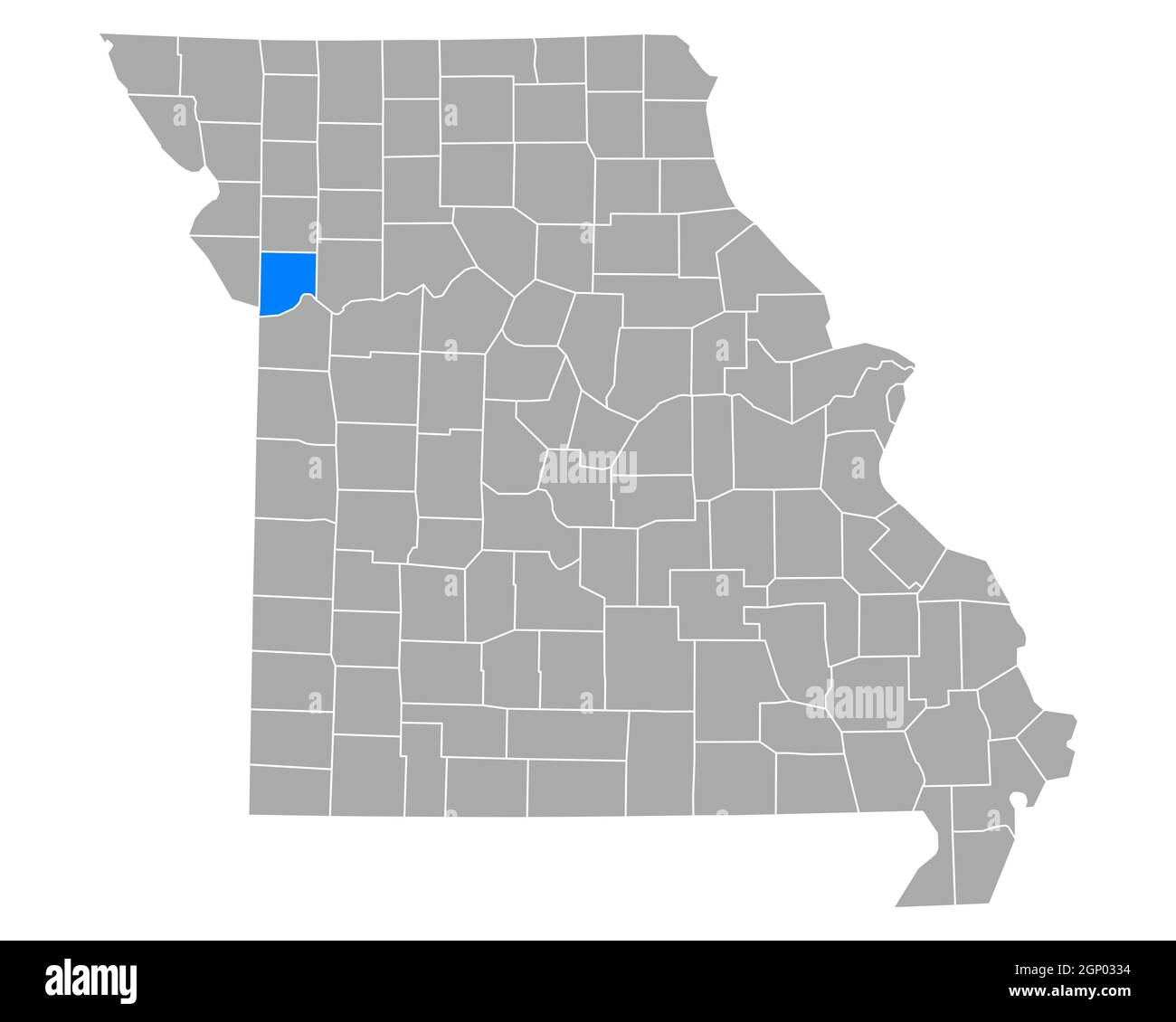 Map of Clay in Missouri Stock Photo - Alamy
