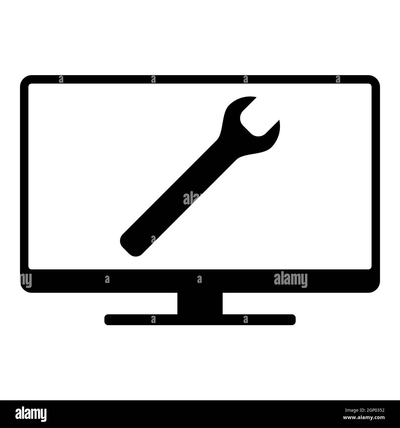 Wrench and screen Stock Photo - Alamy