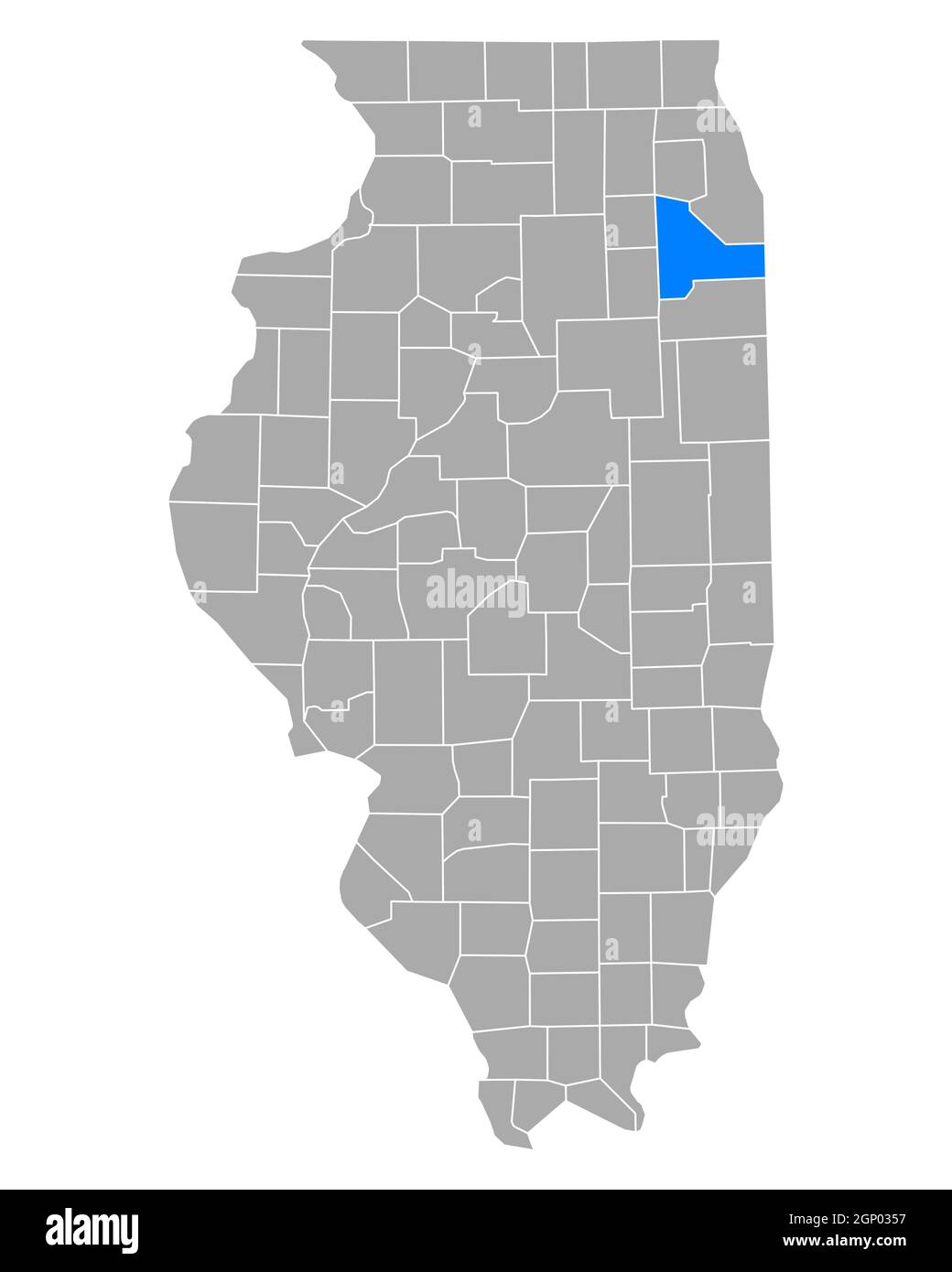 Map of Will in Illinois Stock Photo - Alamy