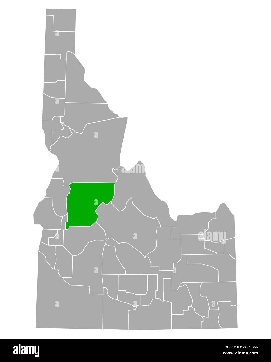 Map of Valley in Idaho Stock Photo - Alamy