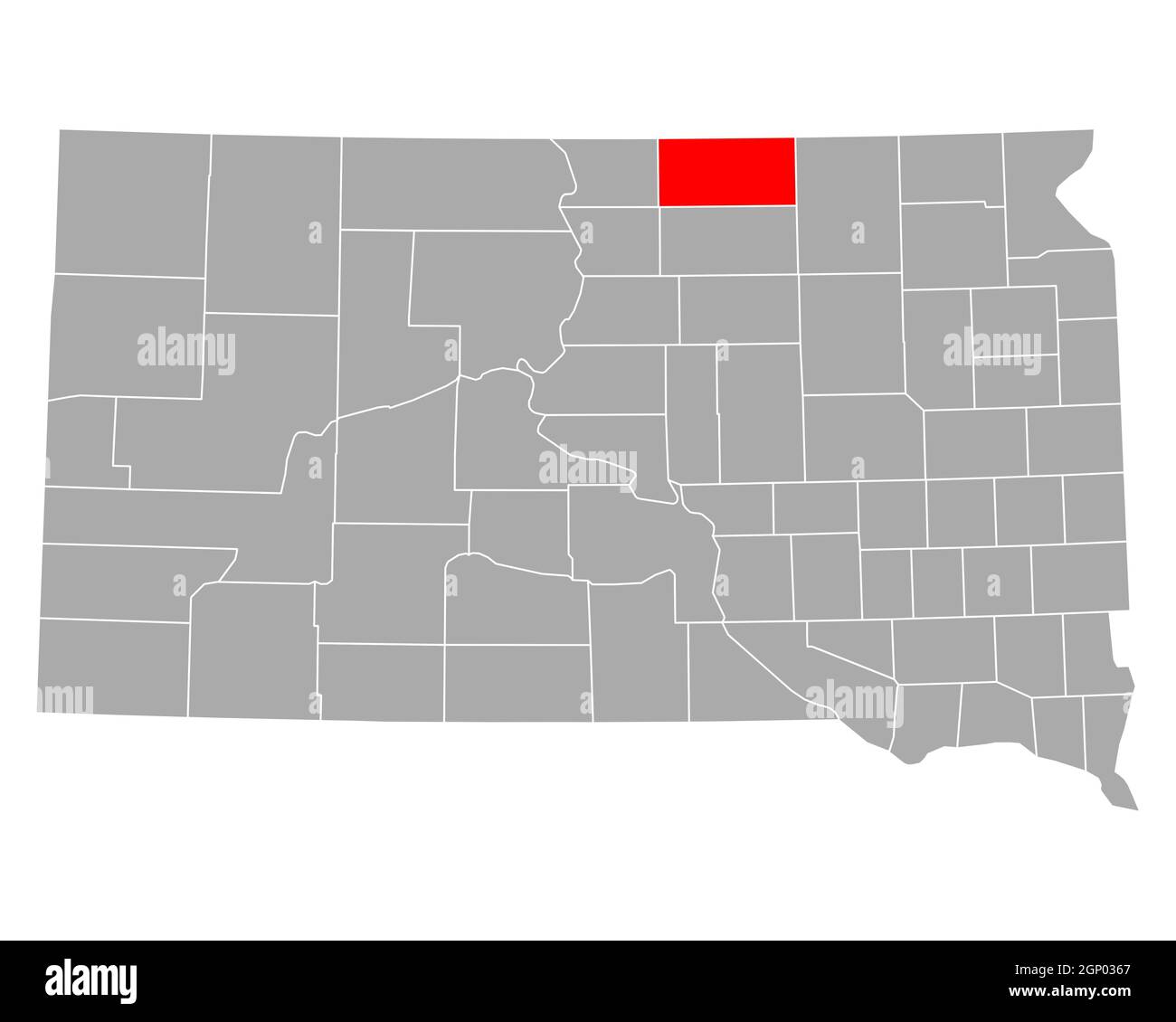 Map of McPherson in South Dakota Stock Photo - Alamy