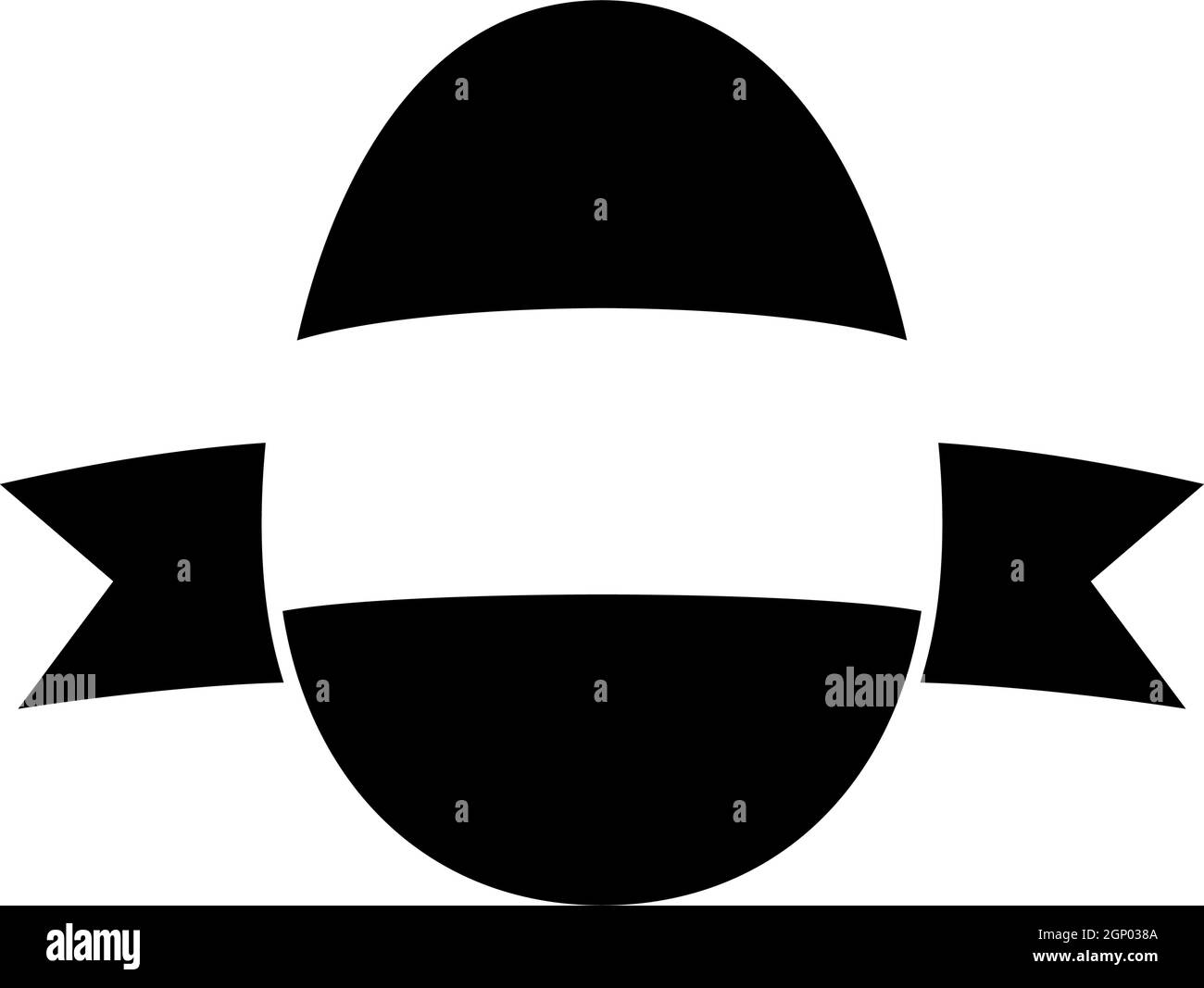 Easter Egg With Ribbon Icon Stock Vector Image & Art - Alamy