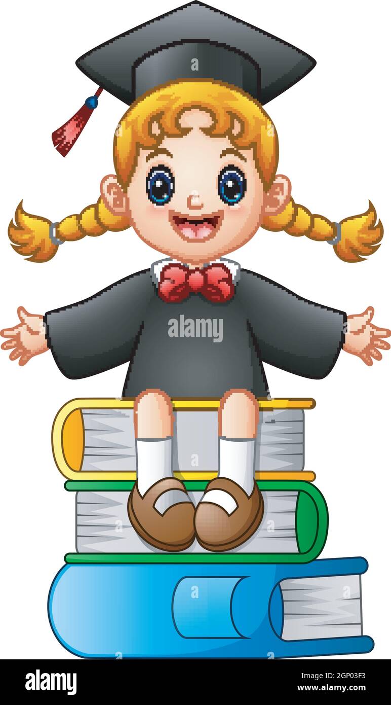 Happy graduate student diploma sitting Stock Vector Images - Alamy