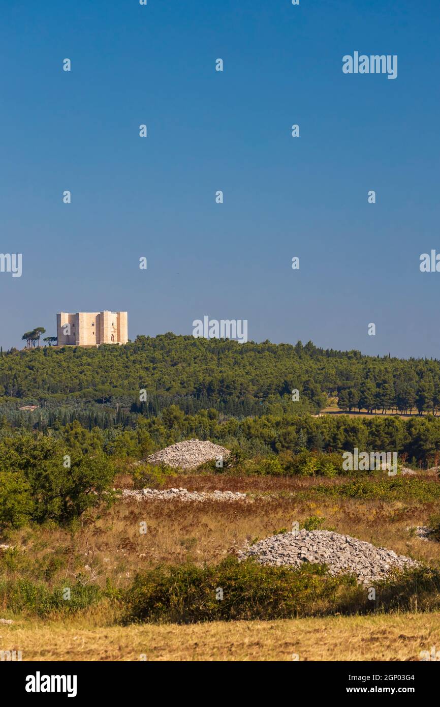 Castel del Monte, castle built in an octagonal shape by the Holy Roman ...