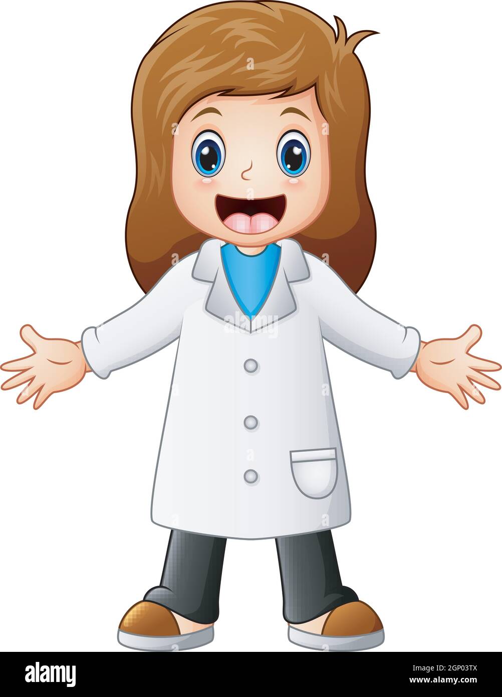 Happy cartoon female doctor Stock Vector Image & Art - Alamy