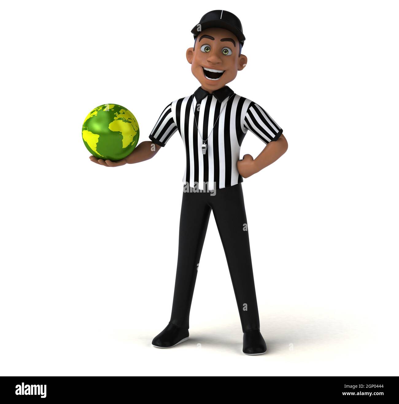 Fun 3D Illustration of an american Referee Stock Photo - Alamy