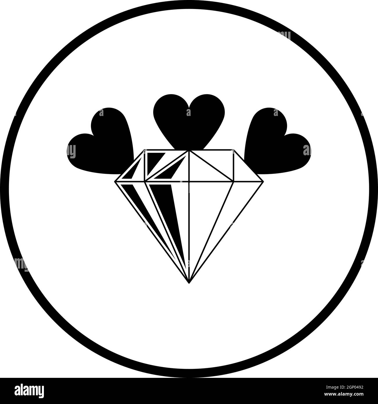 Circle of hearts Stock Vector Images - Alamy