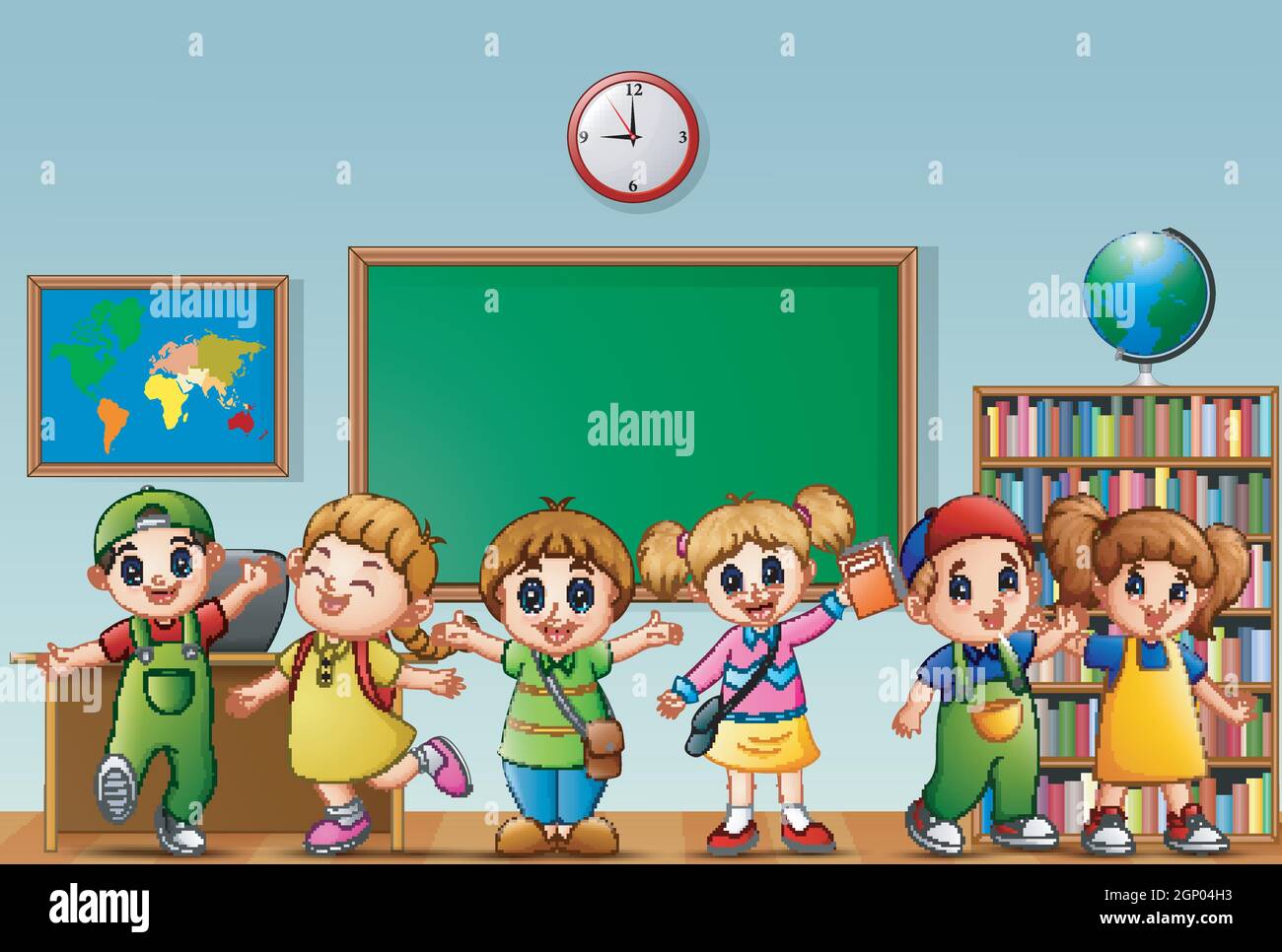 School children classroom Stock Vector Images - Alamy