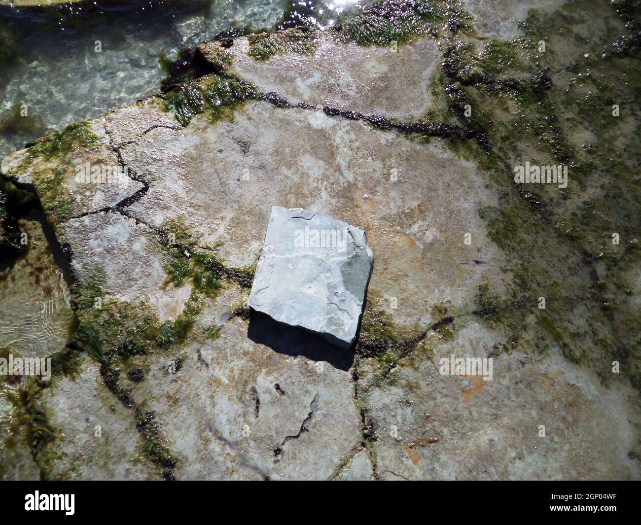 Surface sandy rock. Rocky shore of the Caspian Sea Stock Photo - Alamy