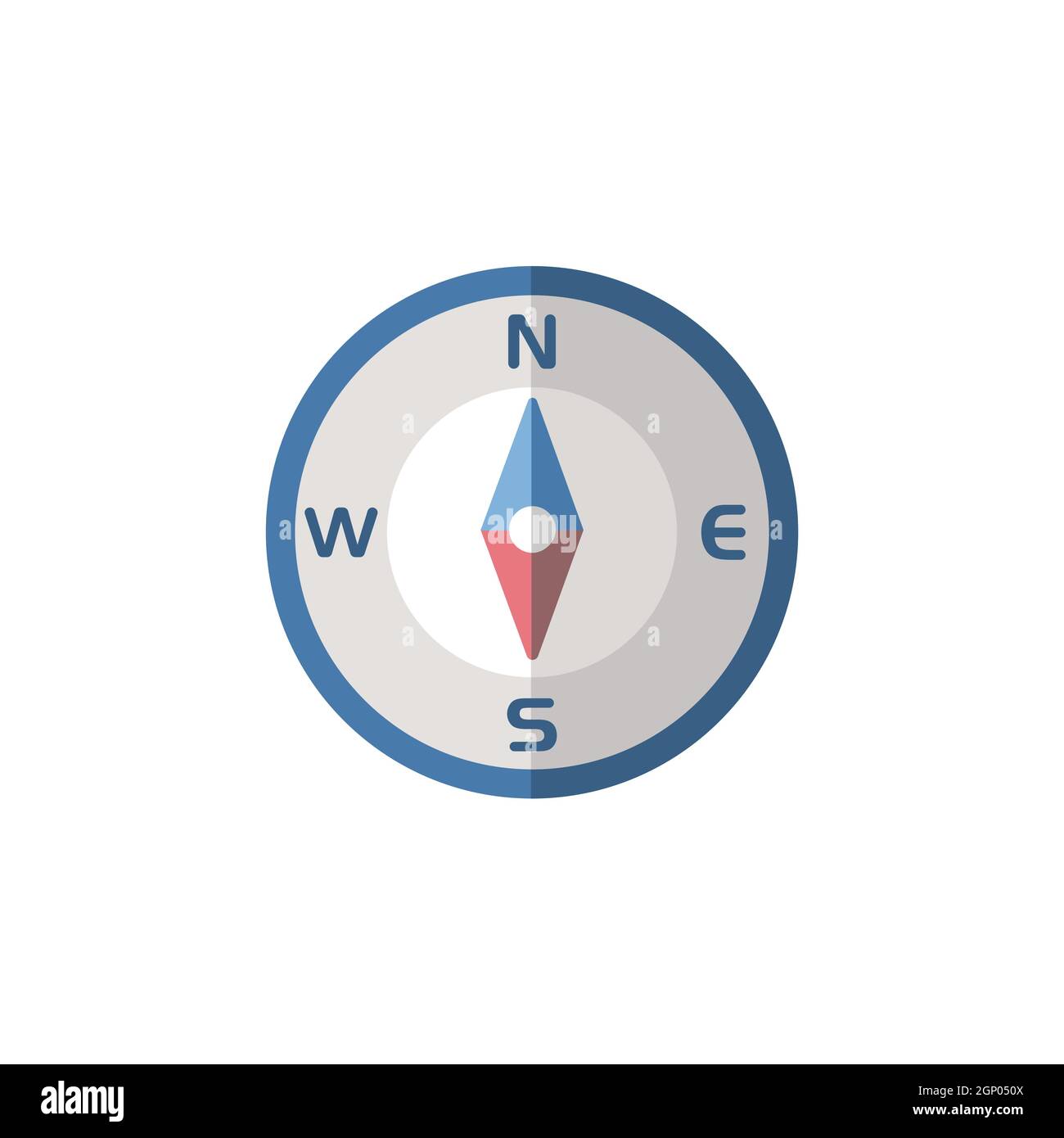 Compass south direction. Flat icon. Isolated weather vector ...