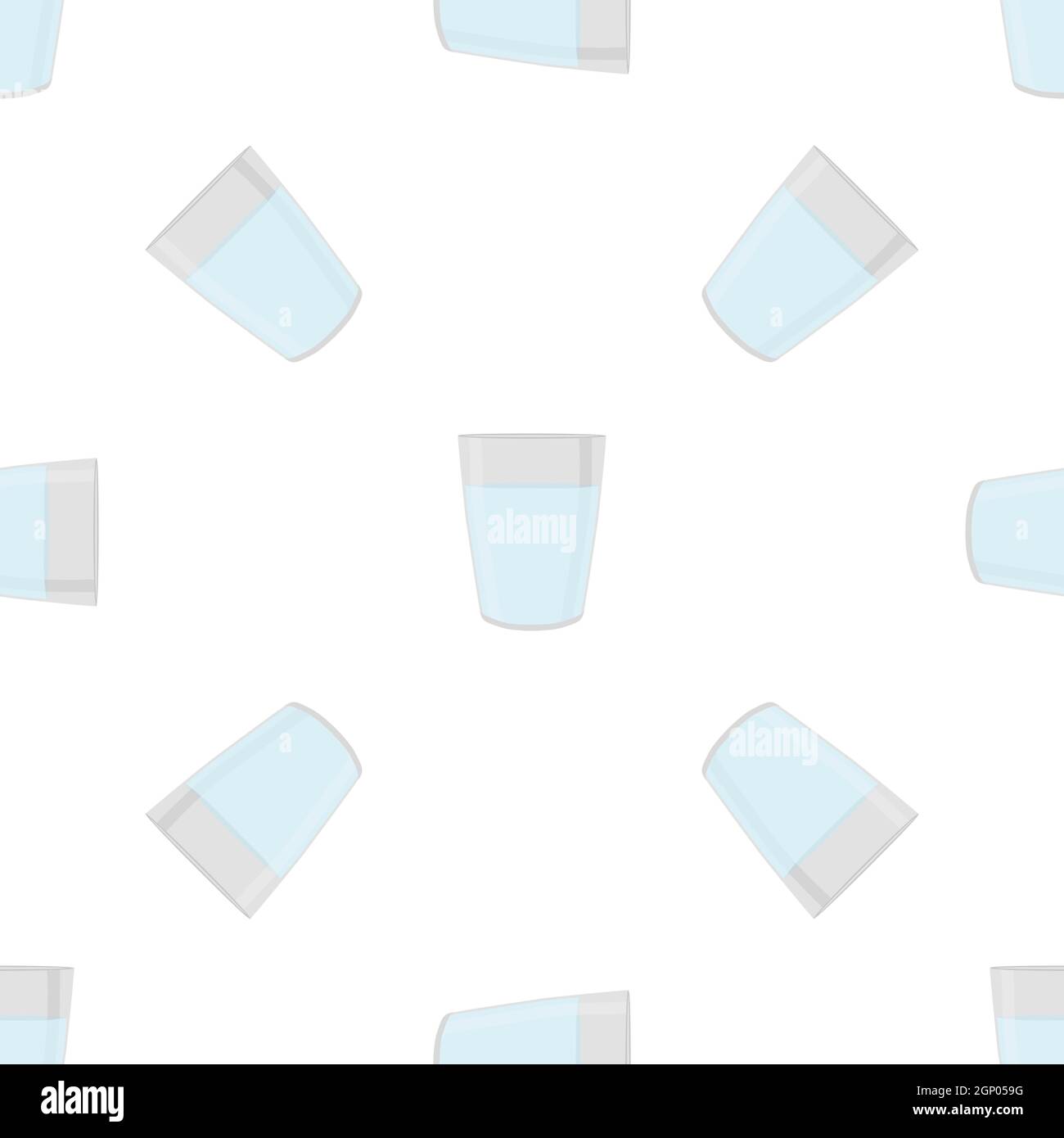 Illustration on theme colored set identical types glass cups Stock ...