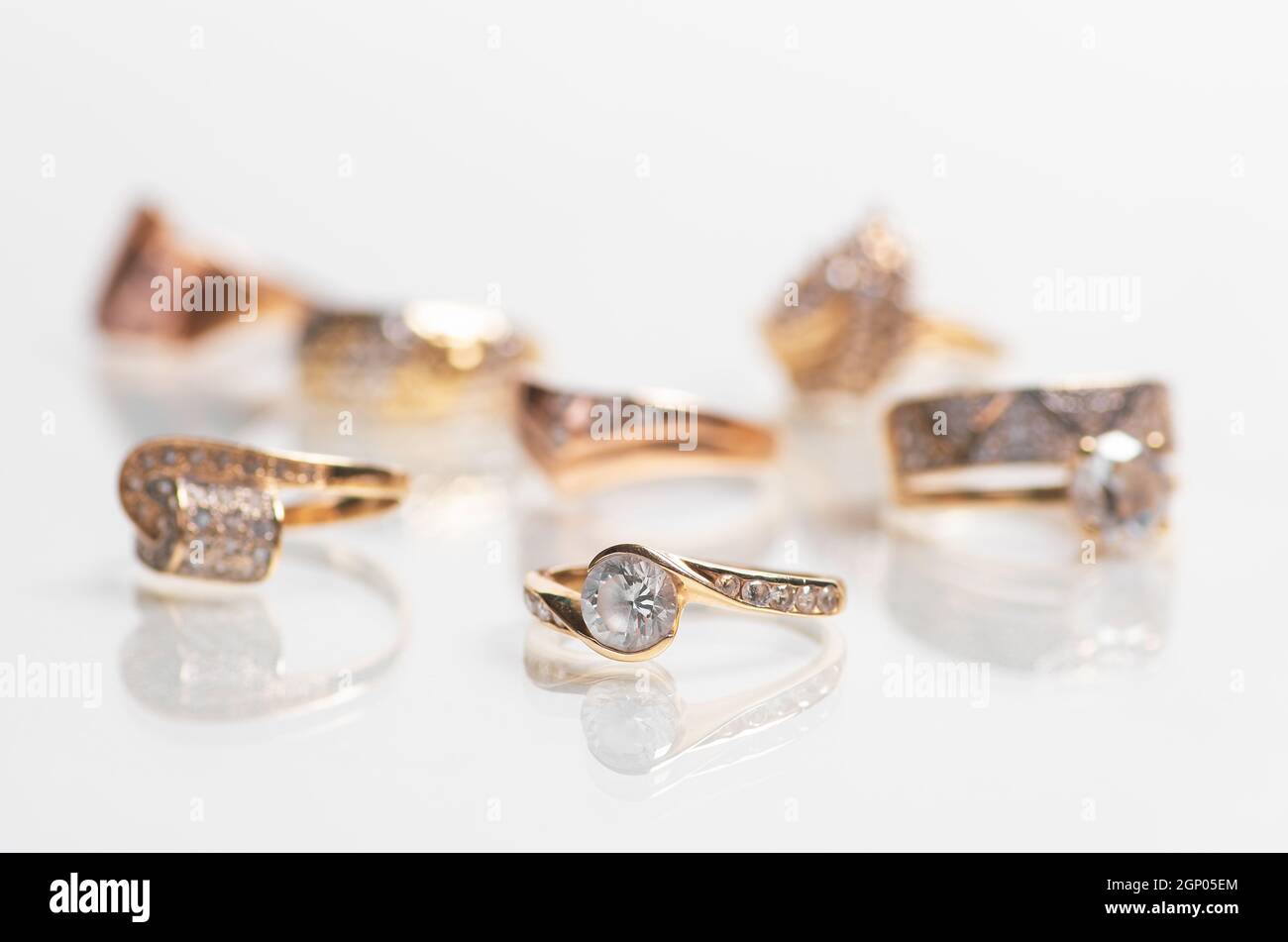 Jewelry on a white background Stock Photo - Alamy