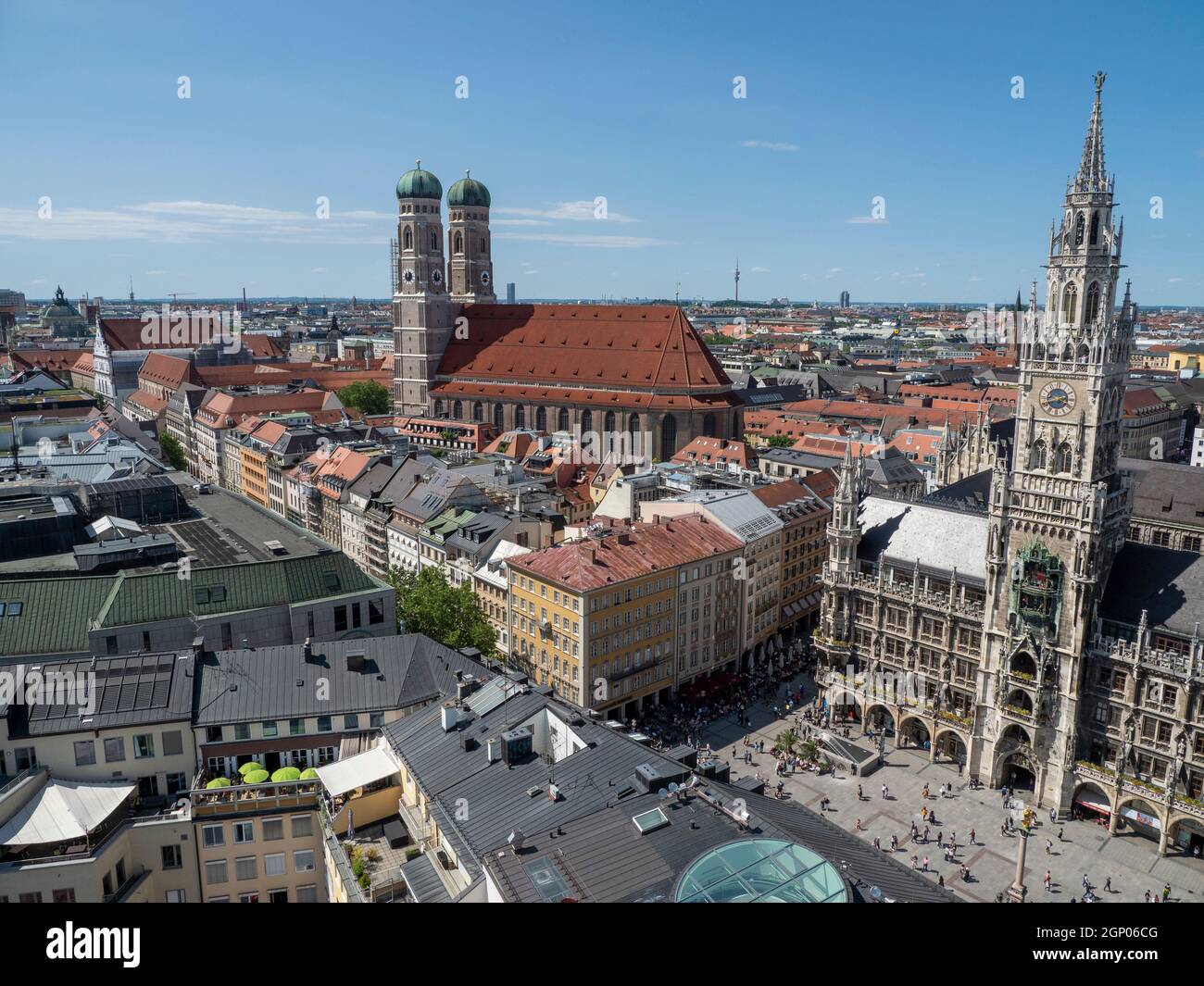 Panoramic View from Church Tower Alter Peter to Dom zu unserer Lieben ...
