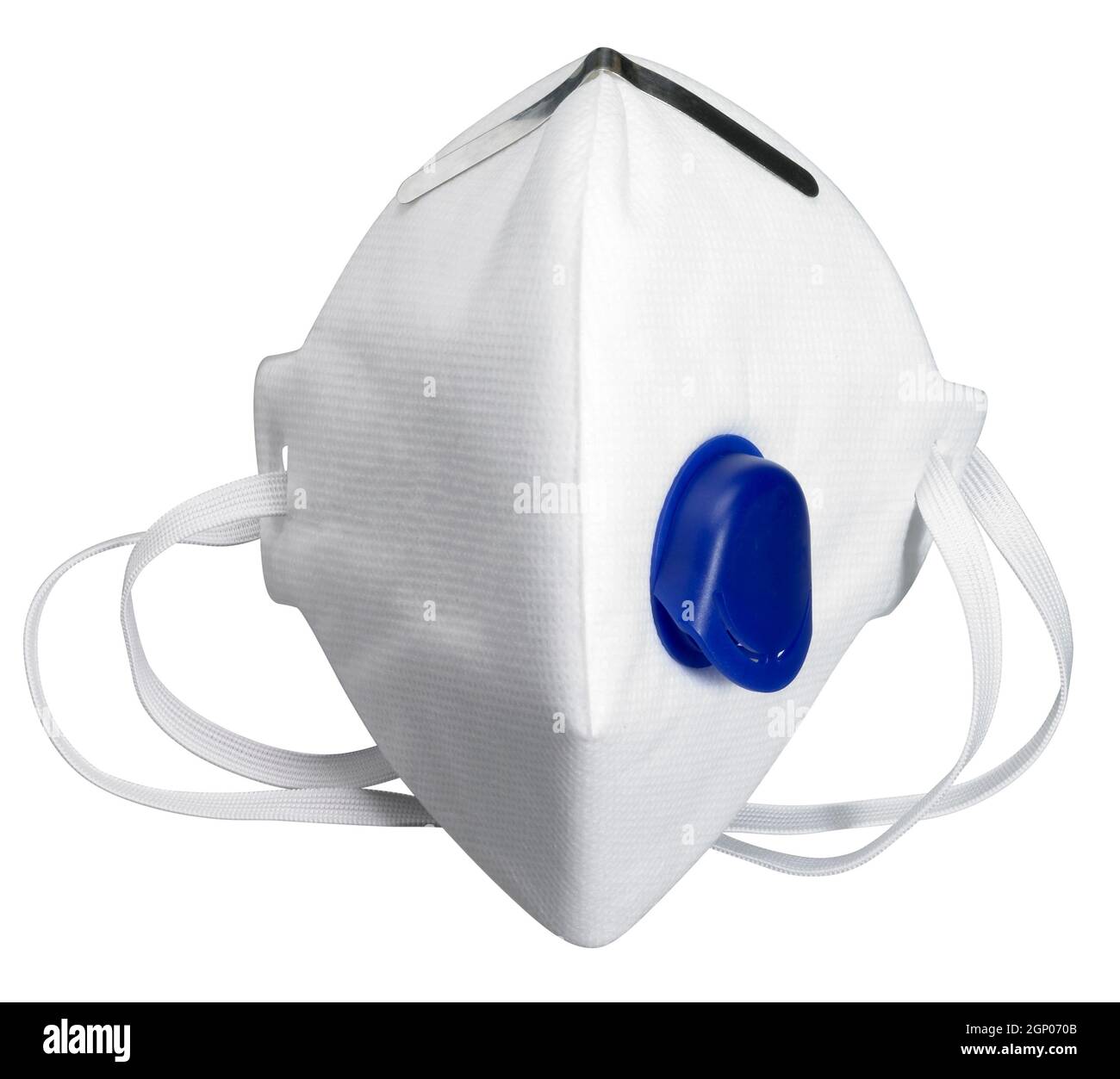 frontal shot of a FFP mask isolated in white back Stock Photo - Alamy