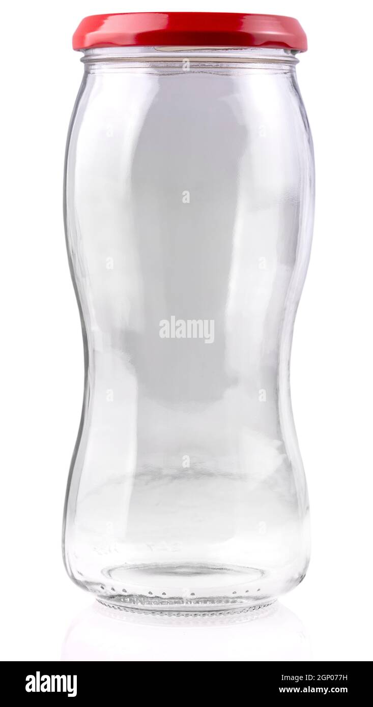 empty glass jar isolated on white with clipping path Stock Photo - Alamy